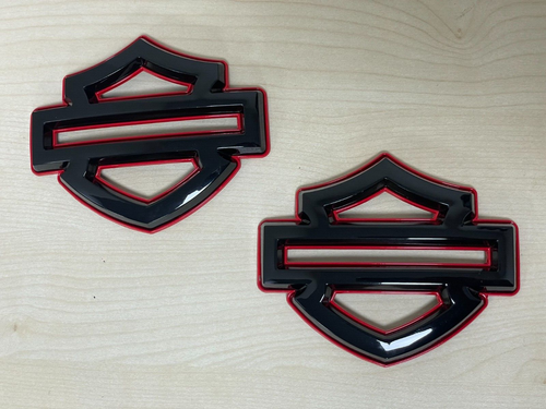 Harley Davidson CVO Emblems Red & Black Metal sized | Adhesive ...