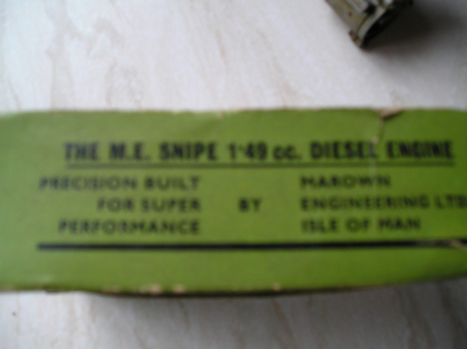 VINTAGE DIESEL M.E. SNIPE 1.49 CC BOXED WITH INS. MODEL AEROPLANE/ ENGINES/RC. | eBay UK