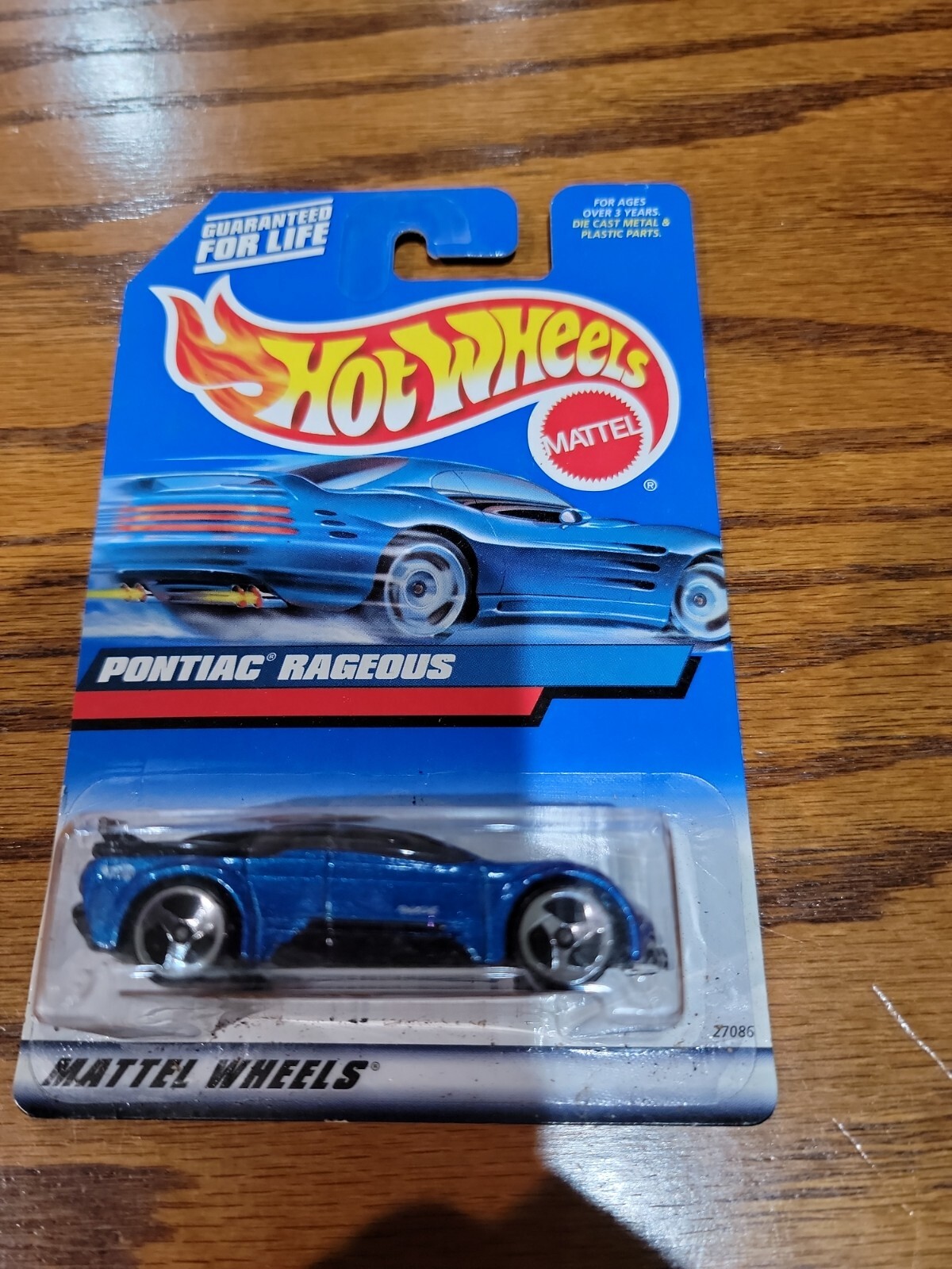 2000 Hot Wheels~Pontiac Rageous~Collector #119~blue With 3 Spoke Wheels ...
