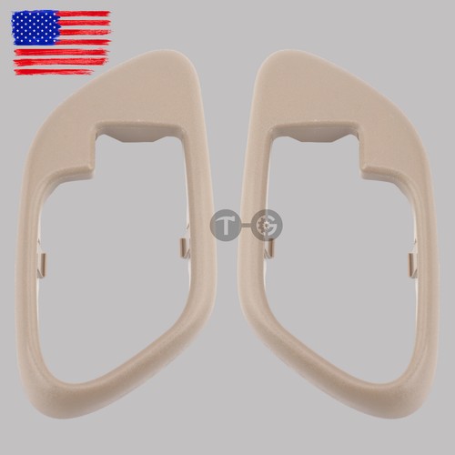 Inside Door Handles Bezel Tan Pair LH&RH For 1995-1999 Chevrolet C1500 ...