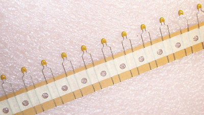 QTY (100) .1uf 50V 10% X7R RADIAL CERAMIC MLCC CAPACITORS ...