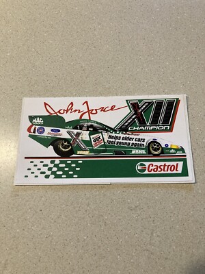 John Force Castrol Drag Racing Decal | eBay