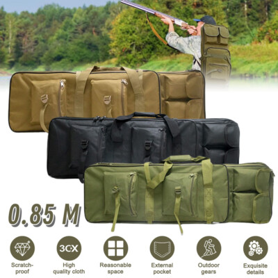 32" Tactical Double Rifle Bag Gun Range Padded Soft Case Backpack Carry ...