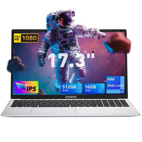ACEMAGIC AX17 17.3" FHD N97 2GHz Intel UHD Graphics 16GB RAM 512GB SSD ...