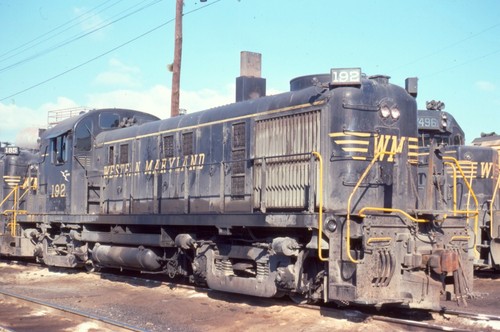 ORIGINAL RAILROAD SLIDE WESTERN MARYLAND RAILWAY 192 Hagerstown Alco ...