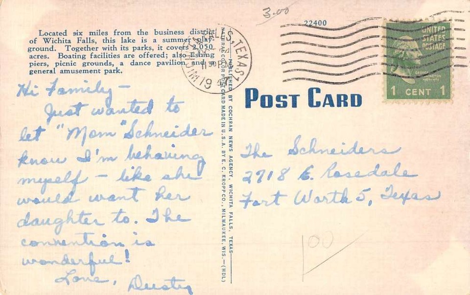 Wichita Falls Texas Lake Waterfront Pier Antique Postcard K64862 | eBay