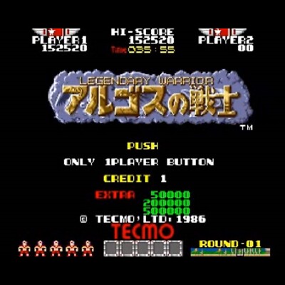 Used Legendary Warrior Argus Rygar Arcade Game PCB P.C.Board Tecmo Jump ...