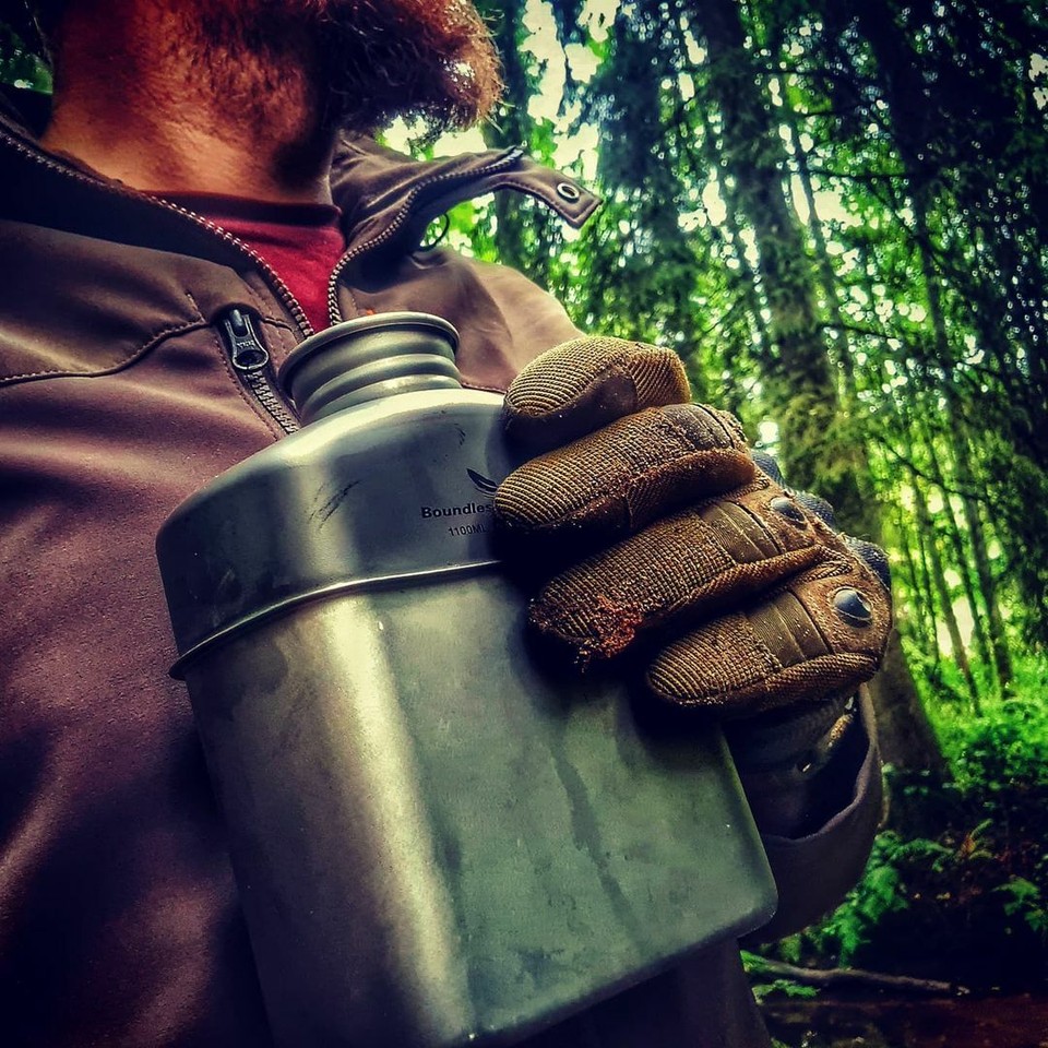 Titanium Military Canteen Cups Outdoor Camping Cooking Kit Water Bottle ...