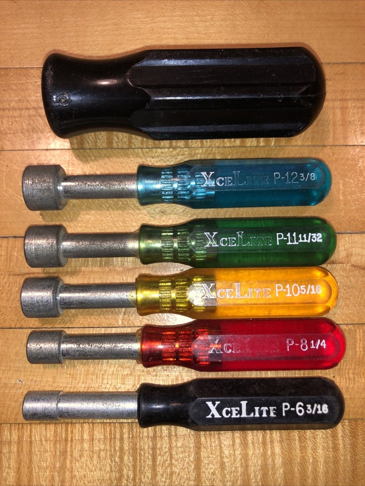 VTG Xcelite Mini Nut Driver Set 3/16 1/4 5/16 11/32 3/8 Screwdriver ...