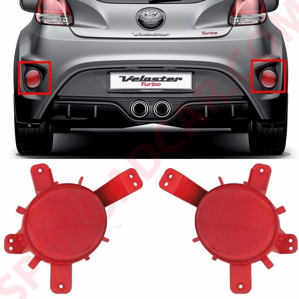 Rear Bumper Reflex Reflector 2P For Hyundai Veloster Turbo 2011-2017 ...