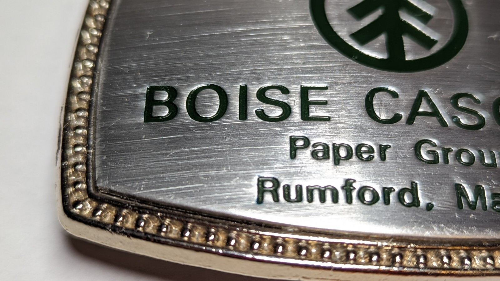 BOISE CASCADE PAPER GROUP RUMFORD MAINE MILL BELT BUCKLE | eBay