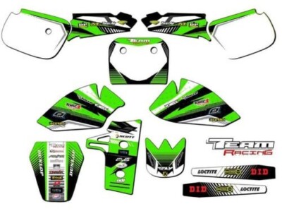 1985-2004 Kawasaki KX 60 KX60 Scheda Grafica Calcomanie 2003 2002 2001 ...