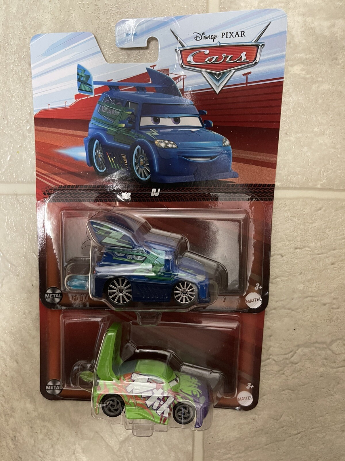 Disney Pixar Cars DJ with flames & Wingo with flames Metal Series Lot ...