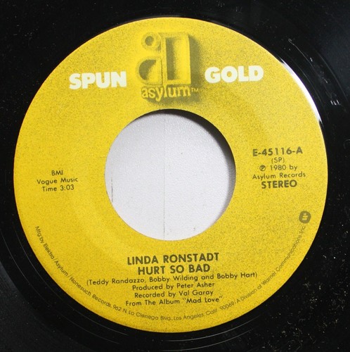 Pop 45 Linda Ronstadt - Hurt So Bad / How Do I Make You on Spun Gold | eBay