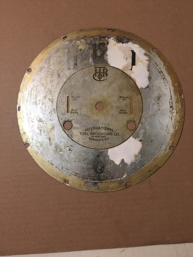 Antique ITR International Time Recorder Clock Dial Parts | eBay UK
