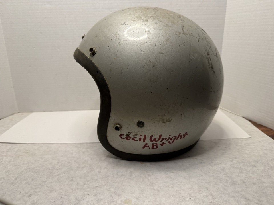 Vintage BELL Magnum II Helmet Silver 7 1/2 BMX Dirt Bike Racing | eBay
