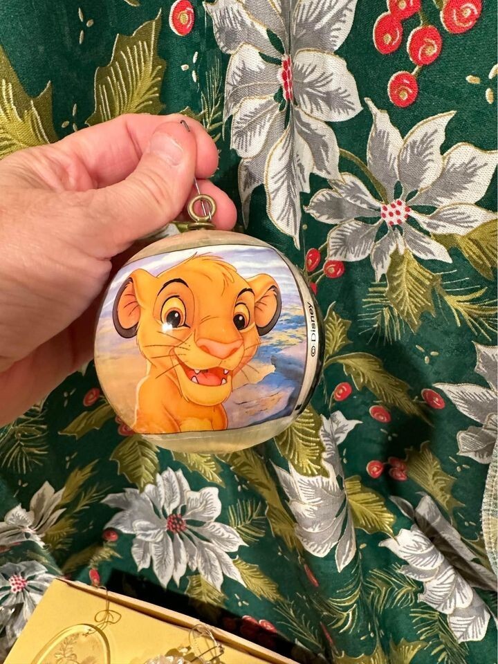 DISNEY Disney's "The Lion King" Christmas Tree SIMBA round Ornament | eBay