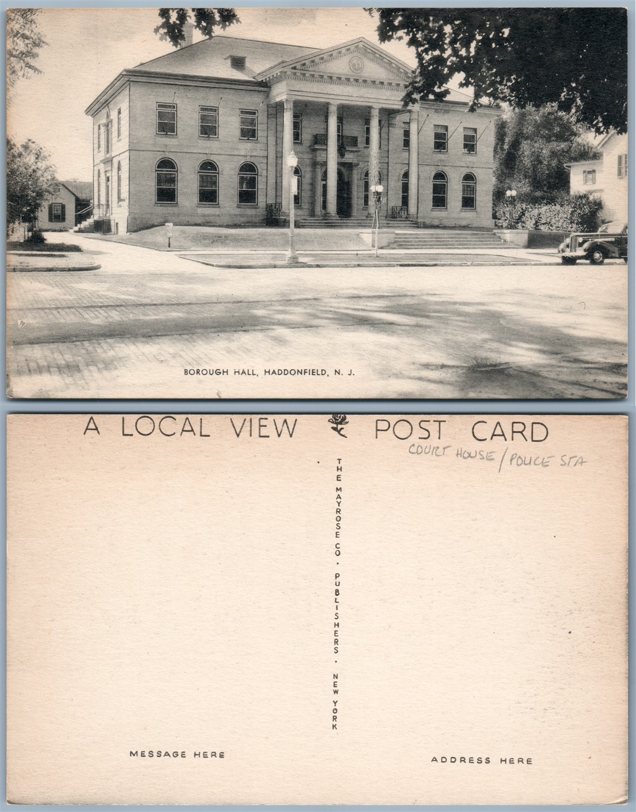 HADDONFIELD N.J. BOROUGH HALL ANTIQUE POSTCARD | eBay