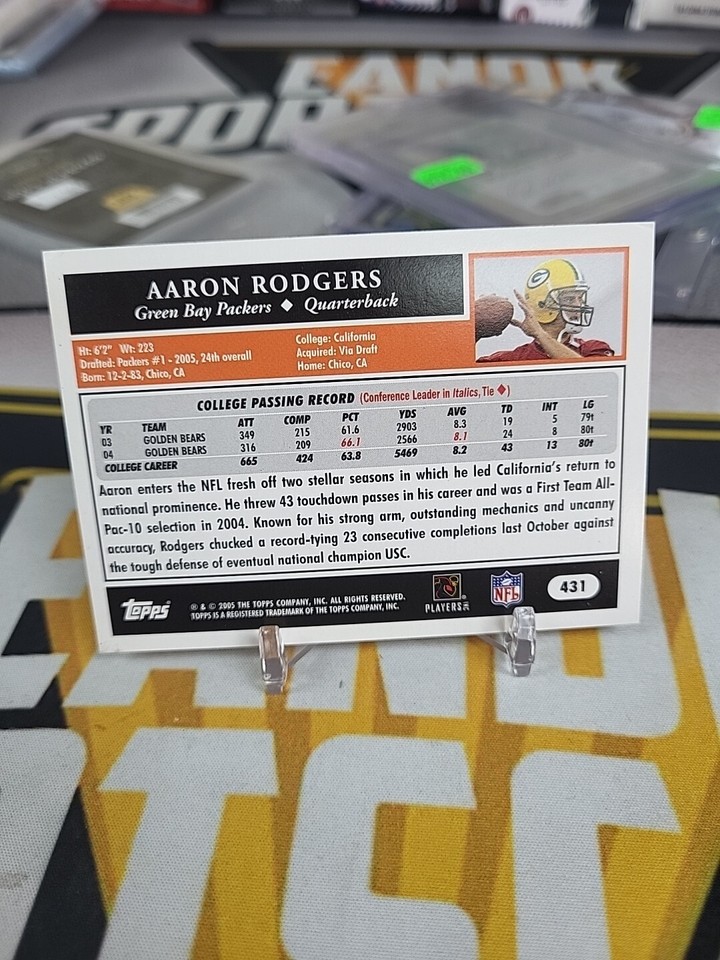 2005 Topps Aaron Rodgers 50 Years Rookie Card #431 Packers | eBay