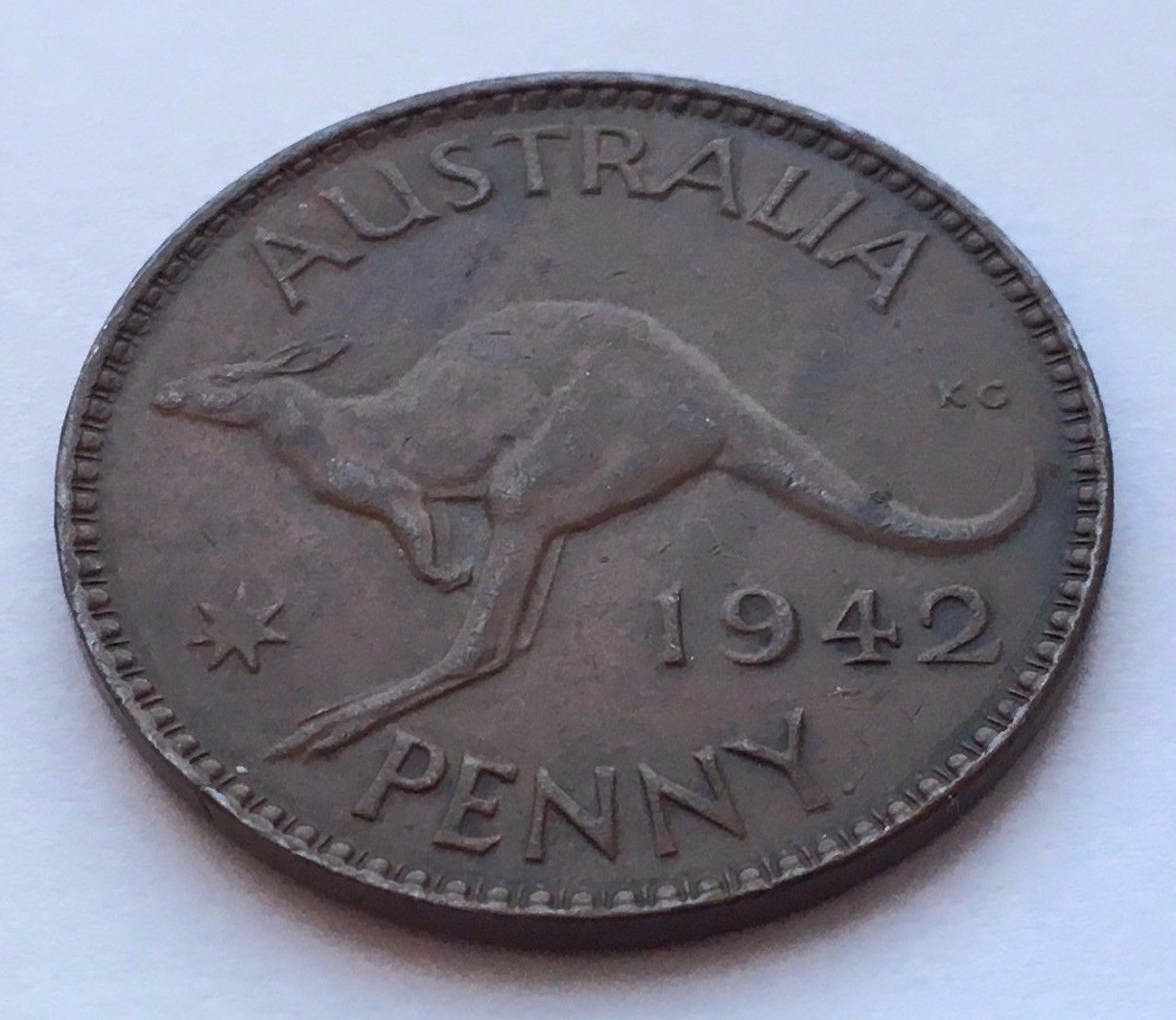 1942 AUSTRALIA PENNY WITHOUT I BRONZE COIN | eBay