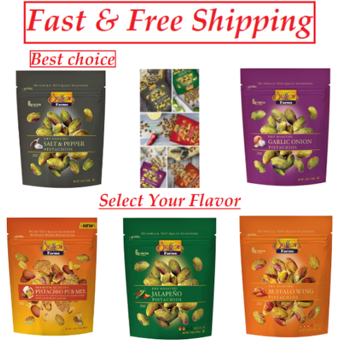 Setton Farms Naturally Seasoned Pistachio Kernels, 5 oz, select your ...