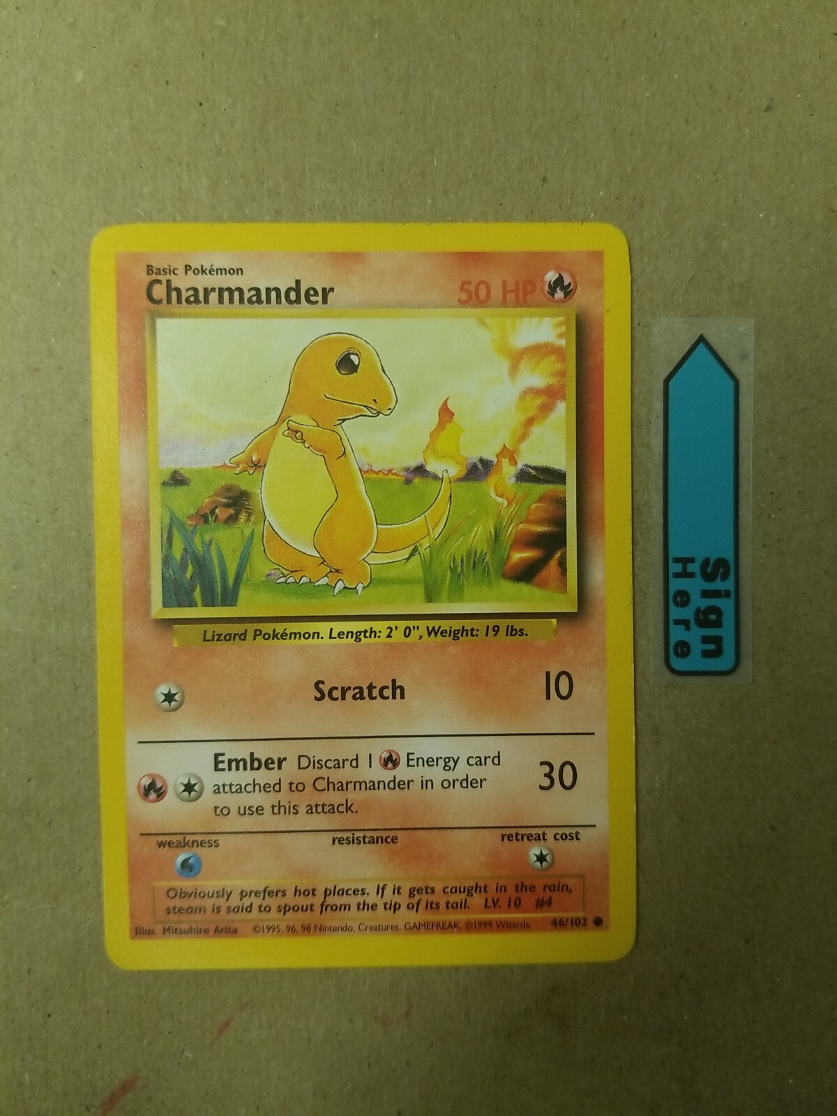 CHARMANDER 46/102 - VINTAGE WOTC POKEMON CARD - BASE SET - NM | eBay