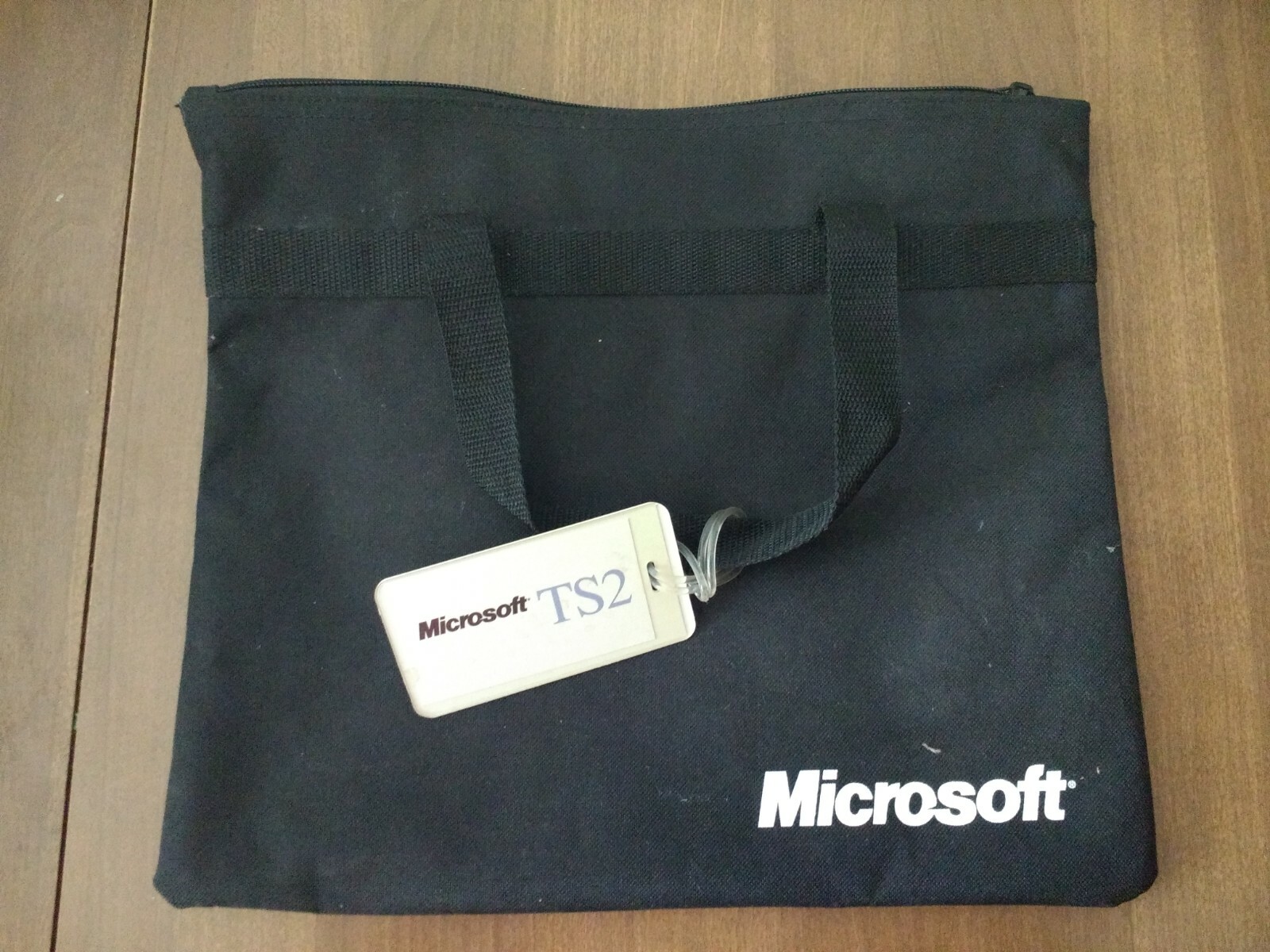 MICROSOFT Logo Tote Bag Zip Top Tote Black Bag 13.5" x 11.75" | eBay