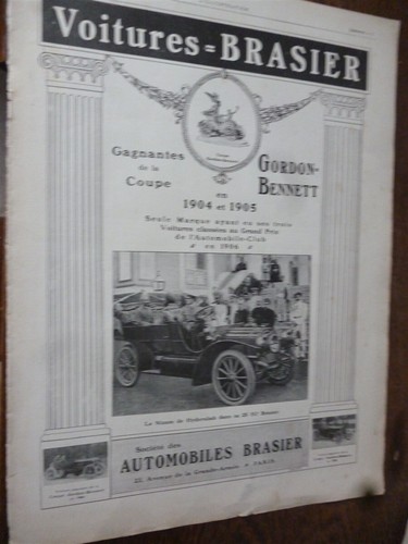 BRASIER GORDON BENNETT + GILLETTE + MAGGI publicité papier ILLUSTRATION ...