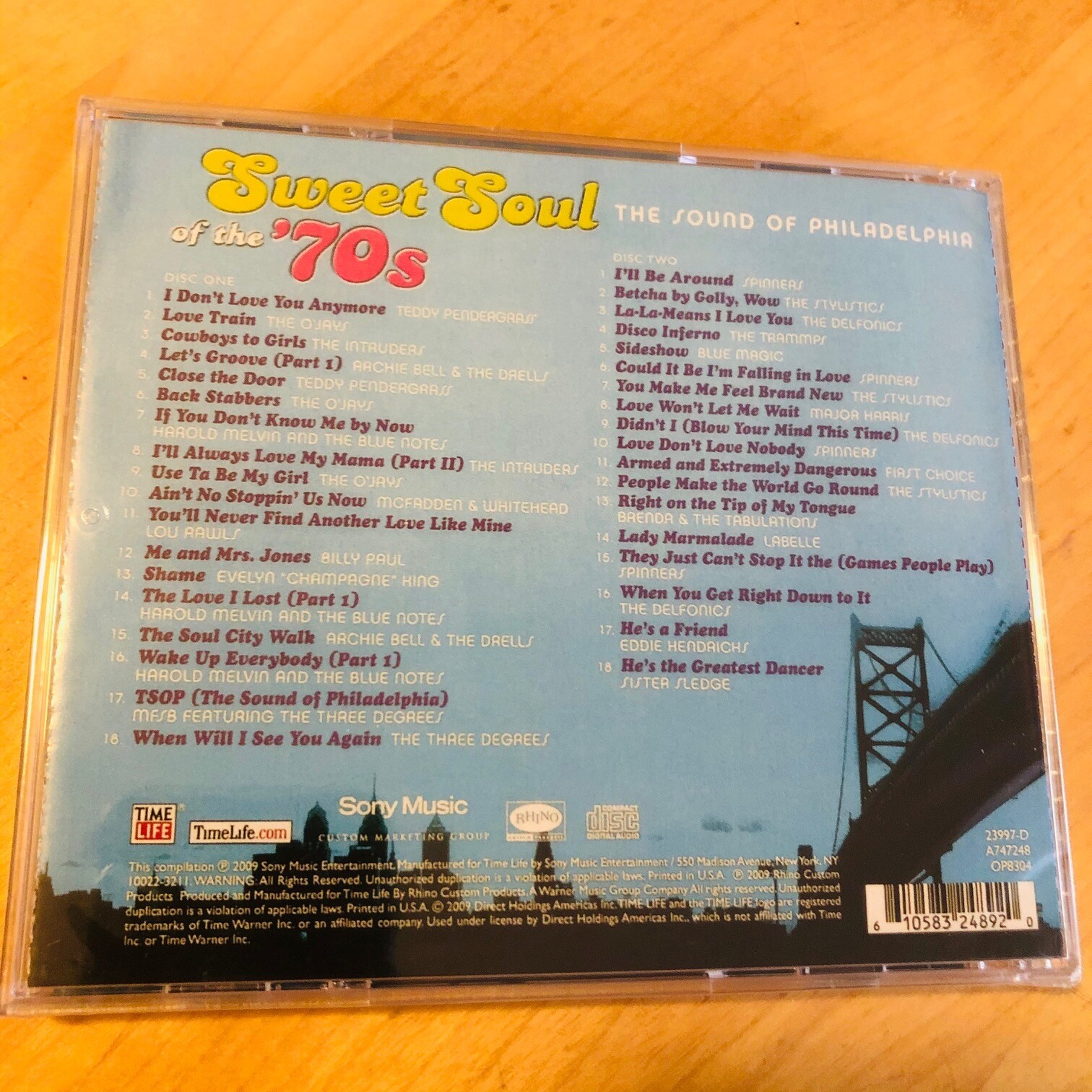 TIME LIFE MUSIC SWEET SOUL OF '70S THE SOUND OF PHILADELPHIA CD BRAND ...