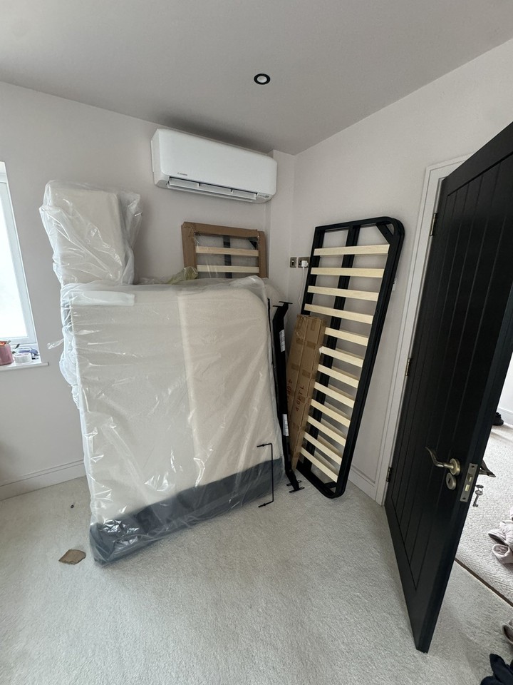 Ottoman Storage Gas Lift panel Bed Frame Upholstered Double | eBay UK