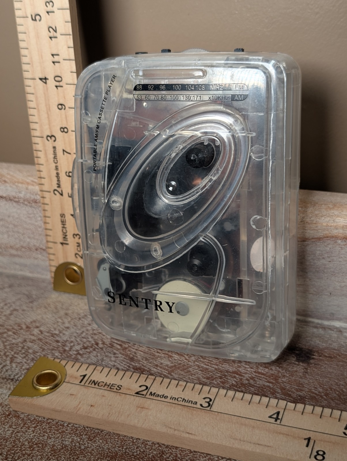 Sentry TR792 Clear Portable Walkman Cassette Player with Headphones