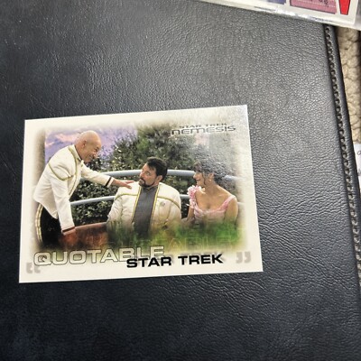 Jb22 Star Trek Nemesis 2002 #48 Captain Picard will Riker Deanna Troi ...