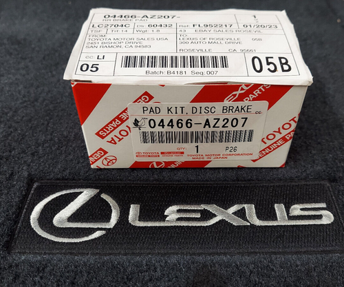 TOYOTA AVALON/HV CAMRY RAV4/EV LEXUS ES REAR BRAKE PADS GENUINE OEM ...