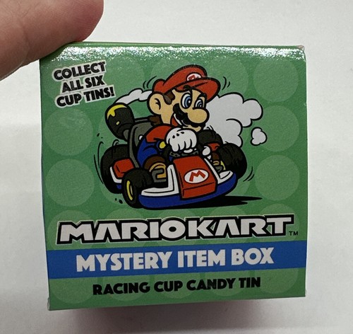 NEW Mario Kart Mystery Item Box Racing Cup Candy Tin Collectible ...