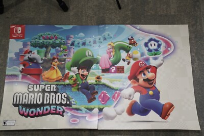 Super Mario Bros. Wonder Promotional Poster 28 x 48 - gamestop rare | eBay