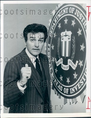 1981 Actor Mike Connors as Ben Slater in TV Show Today's FBI Press ...