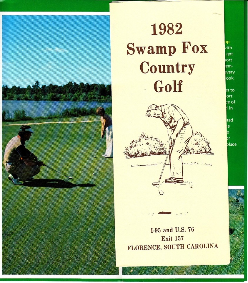 Swamp Fox Country Golf Florence South Carolina SC Vintage Brochure 1982 ...