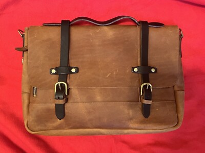 NRA EL DORADO TRAVEL COLLECTION-BRIEFCASE CORONADO LEATHER MESSENGER ...