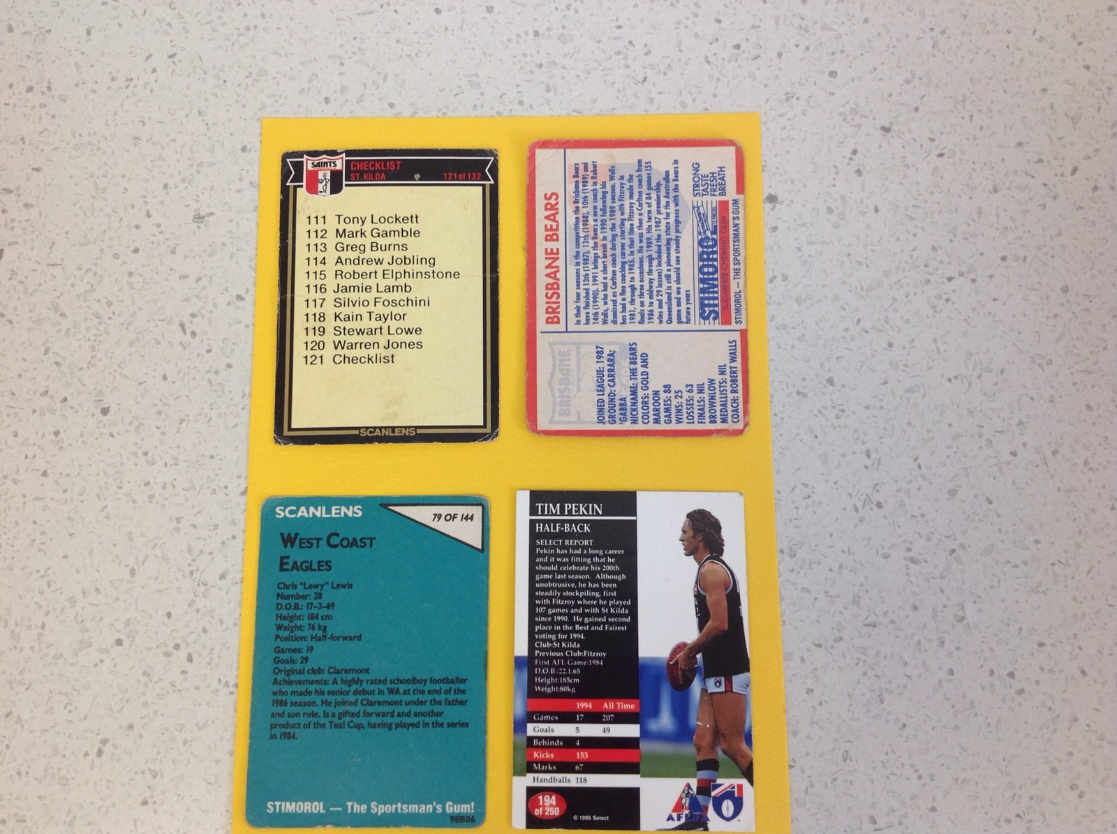 4 X USED AFL CARDS | eBay