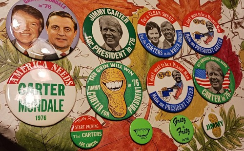Lot Of 12 1976 Jimmy Carter For President Political Button Pins N.G ...