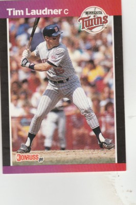 FREE SHIPPING-MINT-1989 Donruss Baseball Card #615 Tim Laudner ...