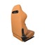 2 X TANAKA TAN PVC LEATHER RACING SEATS RECLINABLE + SLIDERS FITS FOR ...