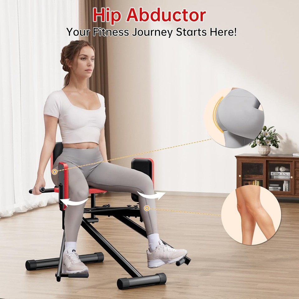 Hip Abductor Machine for Home Gym | Adjustable Resistance for ...