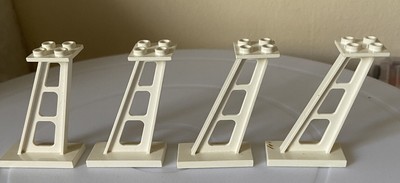 LEGO 4476 2x4x5 STANCHION INCLINED x 4 WHITE K | eBay