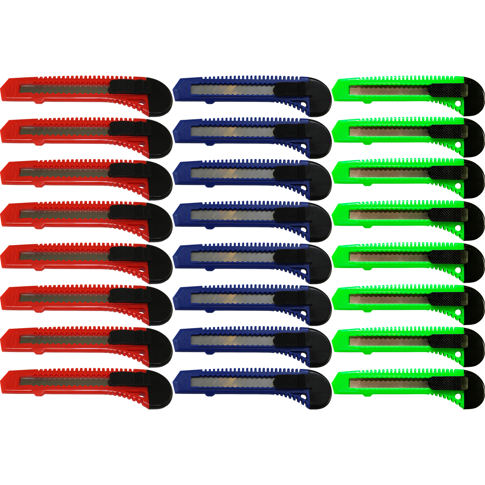 Box Cutter Utility Knife Tool with Retractable Snap off Razor Blade x24 ...