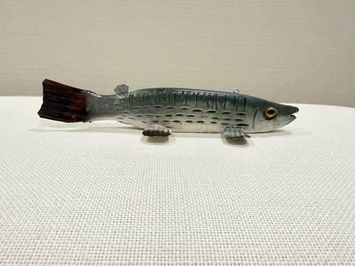 Jerry Kirchner Hand Carved & Painted Ice/Spear Fishing Decoy (Signed ...