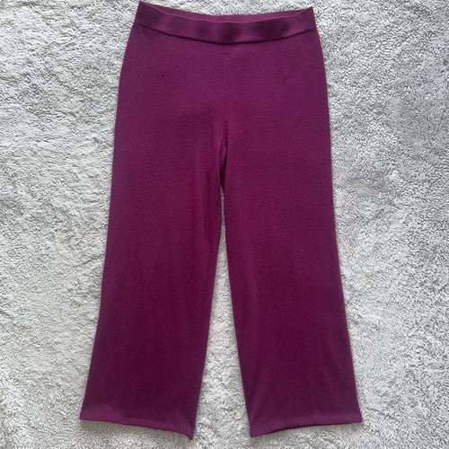 Neiman Marcus Cashmere Collection Pull On Pants Wide Leg Raspberry ...