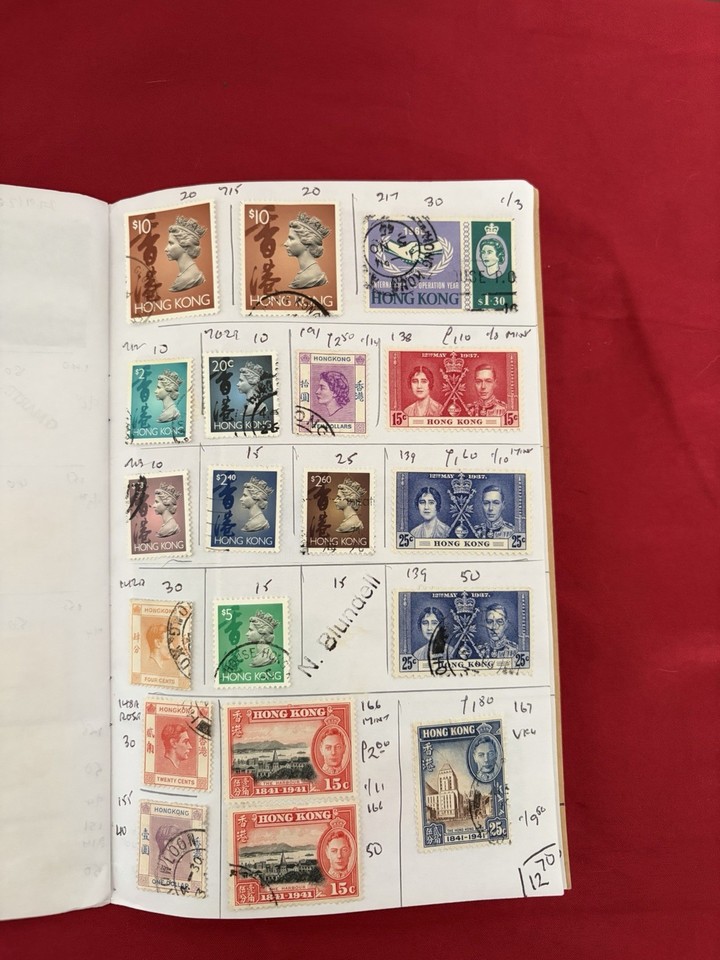 Hong Kong Stamps In Philatelic Society Approval Book Priced To Sell £ ...
