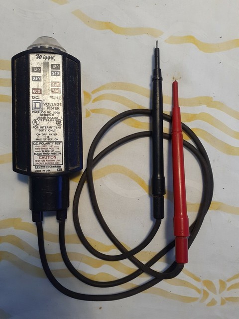 WIGGY AC DC Voltage Tester No. 5008 Series B 120 to 600 Volts USA ...