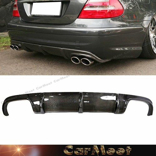 Fit 02-09 BENZ W211 E55 Sedan Carbon Fiber A Look Rear Diffuser Quad ...